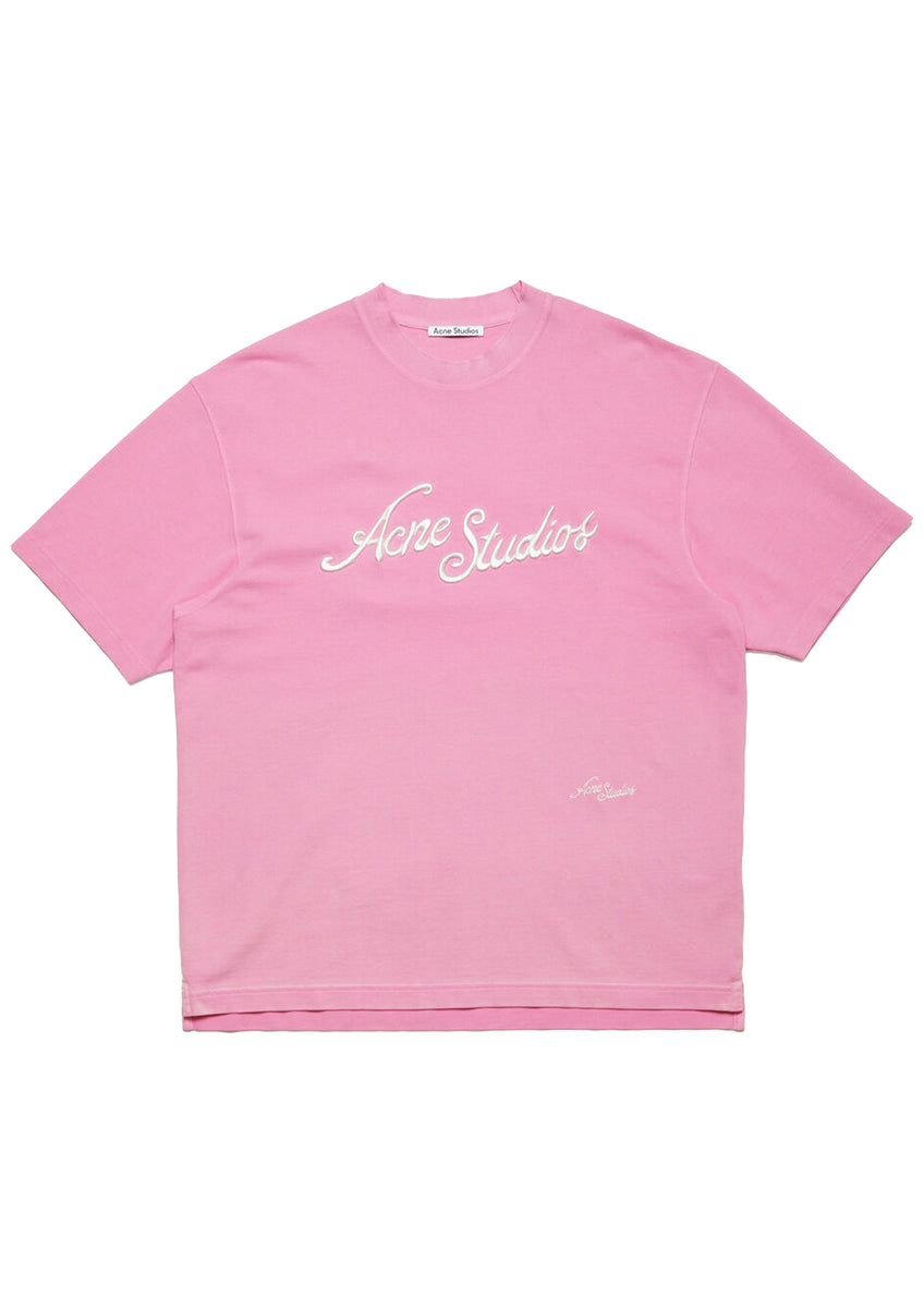 ACNE STUDIOS - LOGO T-SHIRT - RELAXED FIT BUBBLE PINK – SOLAR MTP