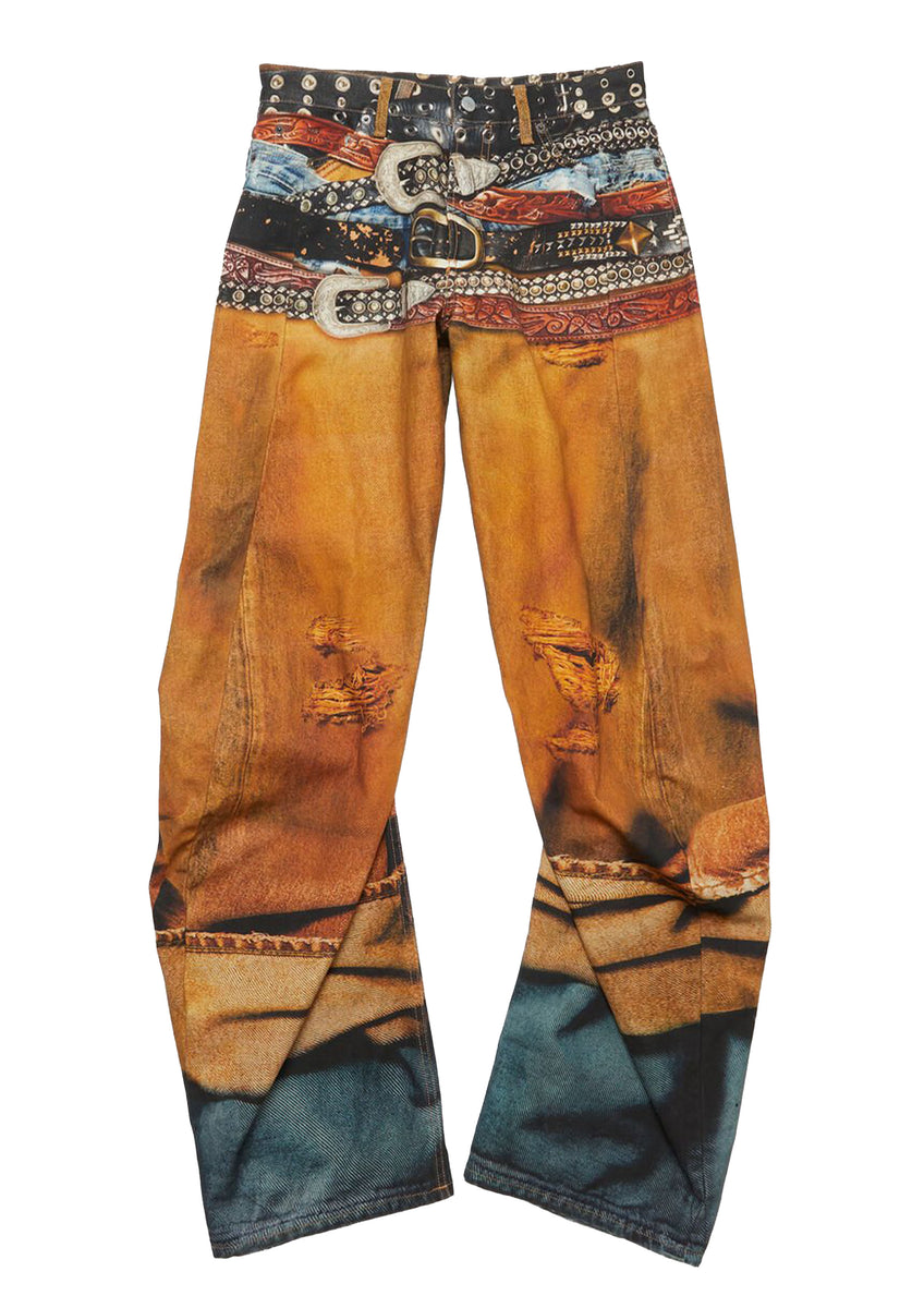 ACNE STUDIOS - LOOSE FIT JEANS - 2006M RUST ORANGE – SOLAR MTP