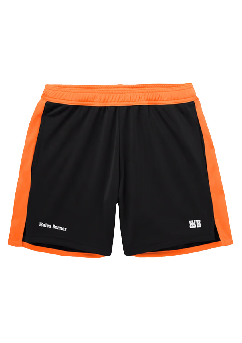 WALES BONNER - HOME JERSEY SHORTS BLACK / ORANGE – SOLAR MTP