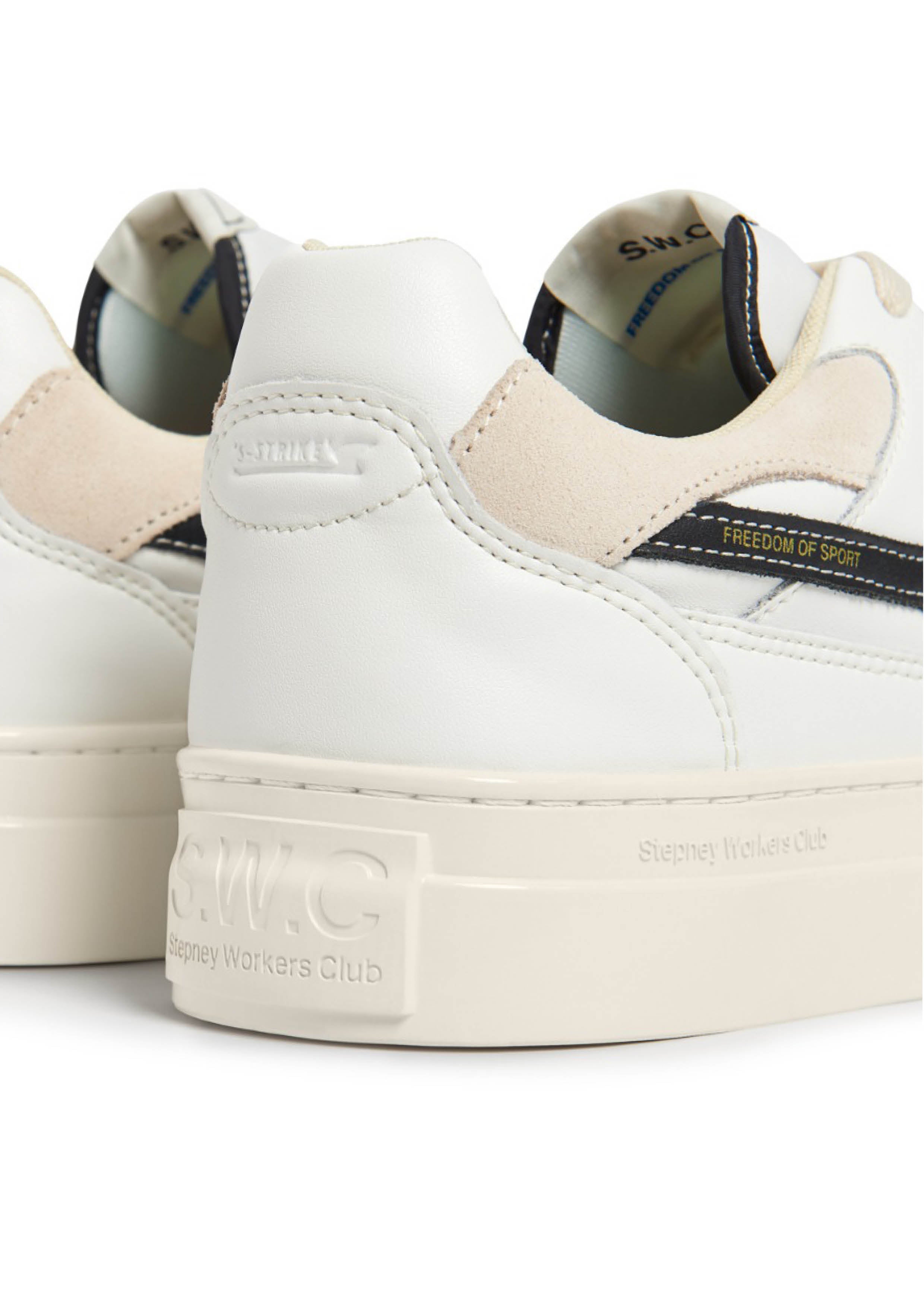 SWC - PEARL S-STRIKE LEATHER WHITE BLACK – SOLAR MTP